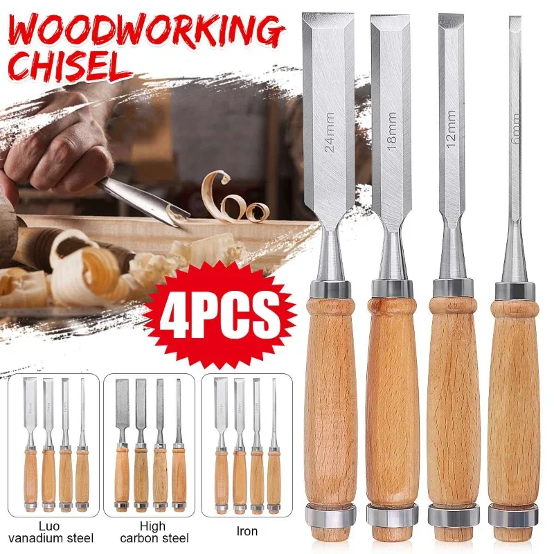 4Pcs-set-Manual-Wood-Carving-Hand-Chisel-Tool-Set-Professional ...