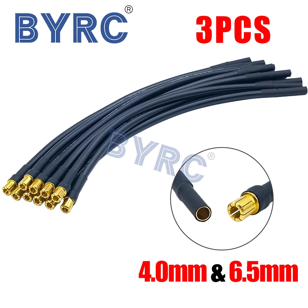3PCS-4-0mm-6-5mm-Banana-Plug-Connectors-10AWG-23cm-Brushless-Motor-ESC ...