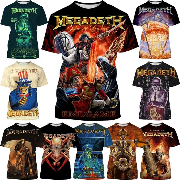 New-Fashionable-Megadeth-3D-Printed-T-shirtMen-s-and-Women-s-Wild-Style ...