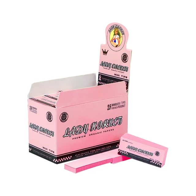 Lady Hornet Mini 25 Booklets Weed Cigarette Filter Tips Rolling Paper ...