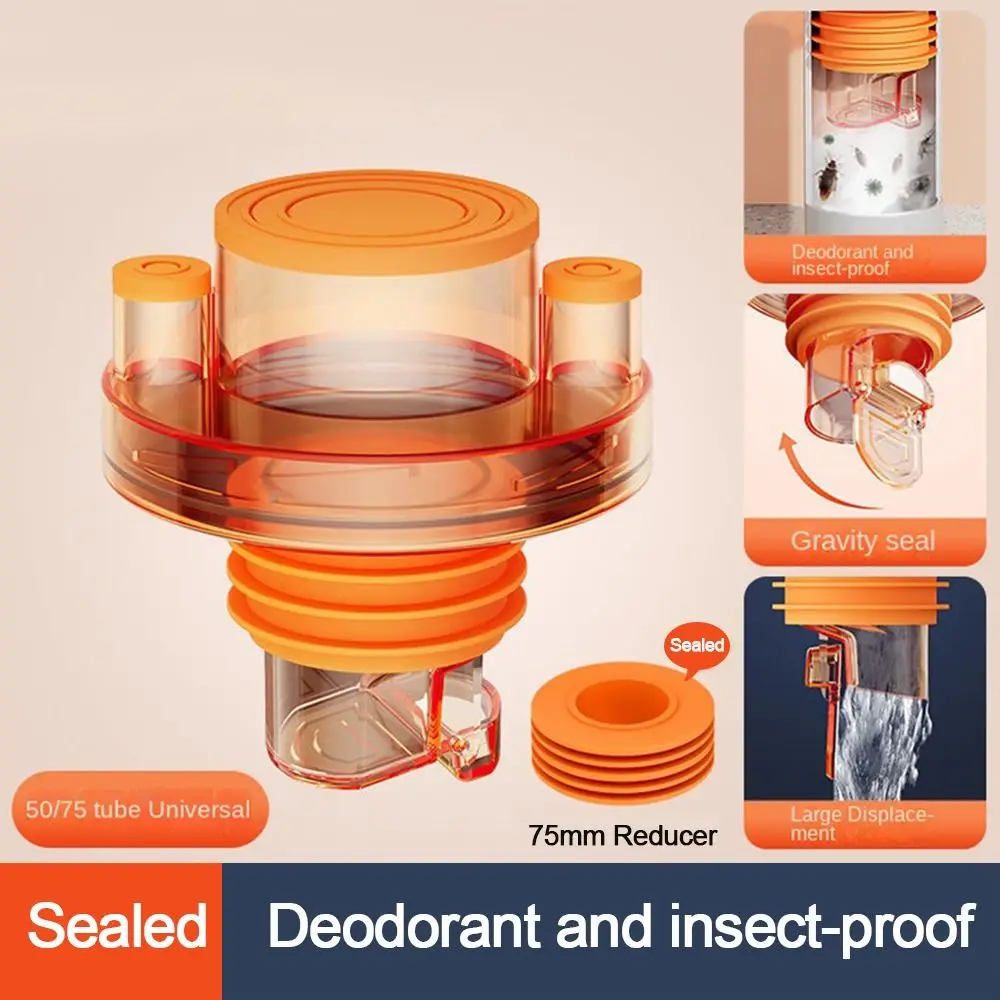 Sealing-Ring-Sink-Drain-Pipe-Adapter-Anti-Backflow-Anti-odor-Drainage ...