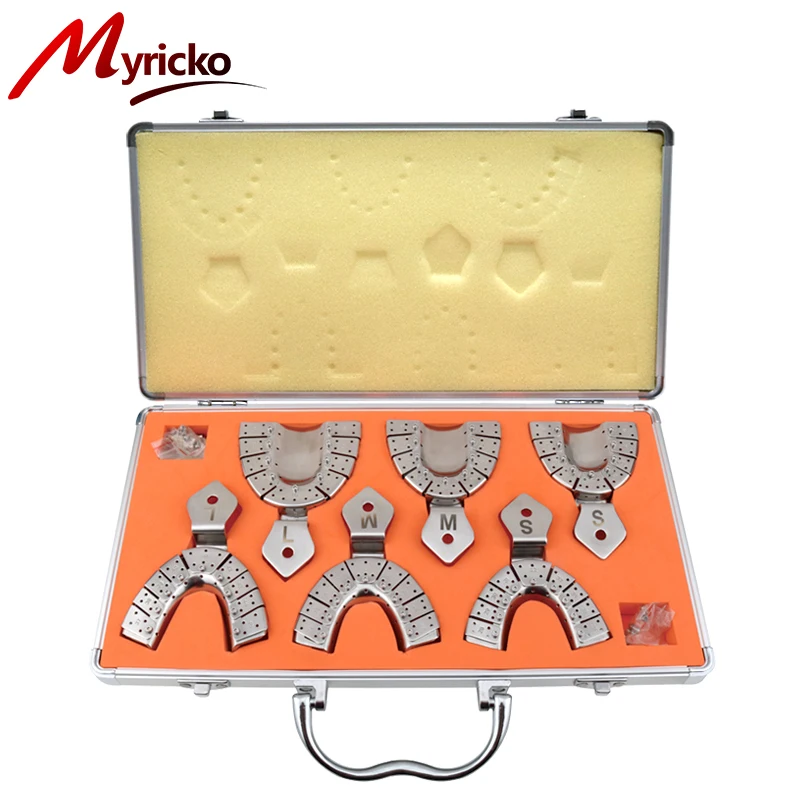 Dental-Upper-Lower-Stainless-Steel-Impression-Trays-Autoclavable-Teeth ...