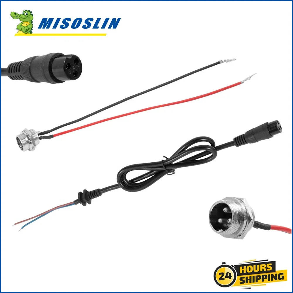 Battery-Charging-3-Pin-Prong-Inline-Connector-Head-Round-Three-hole ...