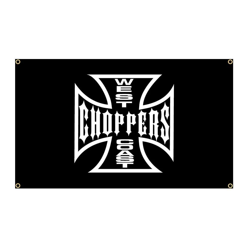 90x150cm-West-Coast-Chopper-Motorcycle-Flag-Polyester-Printed-Garage-or ...