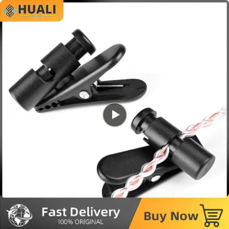 Rotatable-Cable-Cord-Clip-360-Degree-Headset-Clamp-Collar-Shirt-Holder ...