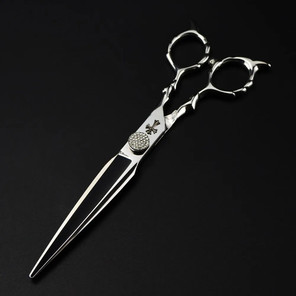 Customize-logo-JP-440c-steel-6-8-Silver-scissor-Cross-hair-scissors ...
