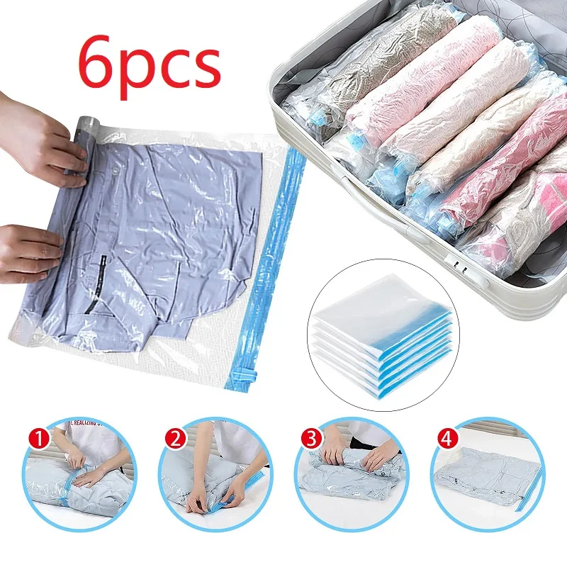 Reusable-Travel-Clothes-Air-Vacuum-Bags-Roll-Up-Compression-Storage ...