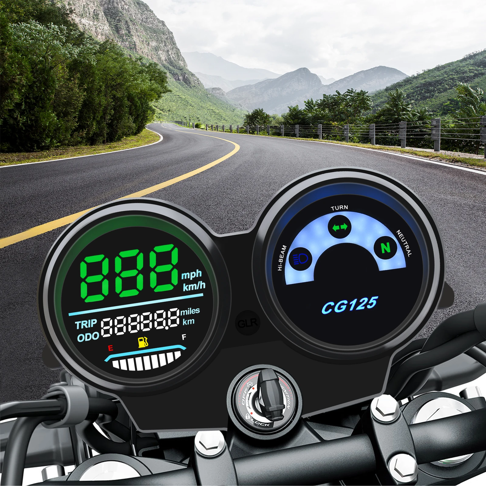 LED-Digital-Meter-Motorrad-Tacho-F-r-CG125-Jahr-2000-zu-2008-Fan-125 ...