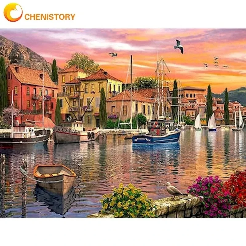 Picture Paint Numbers Landscape | Chenistory Painting Numbers ...