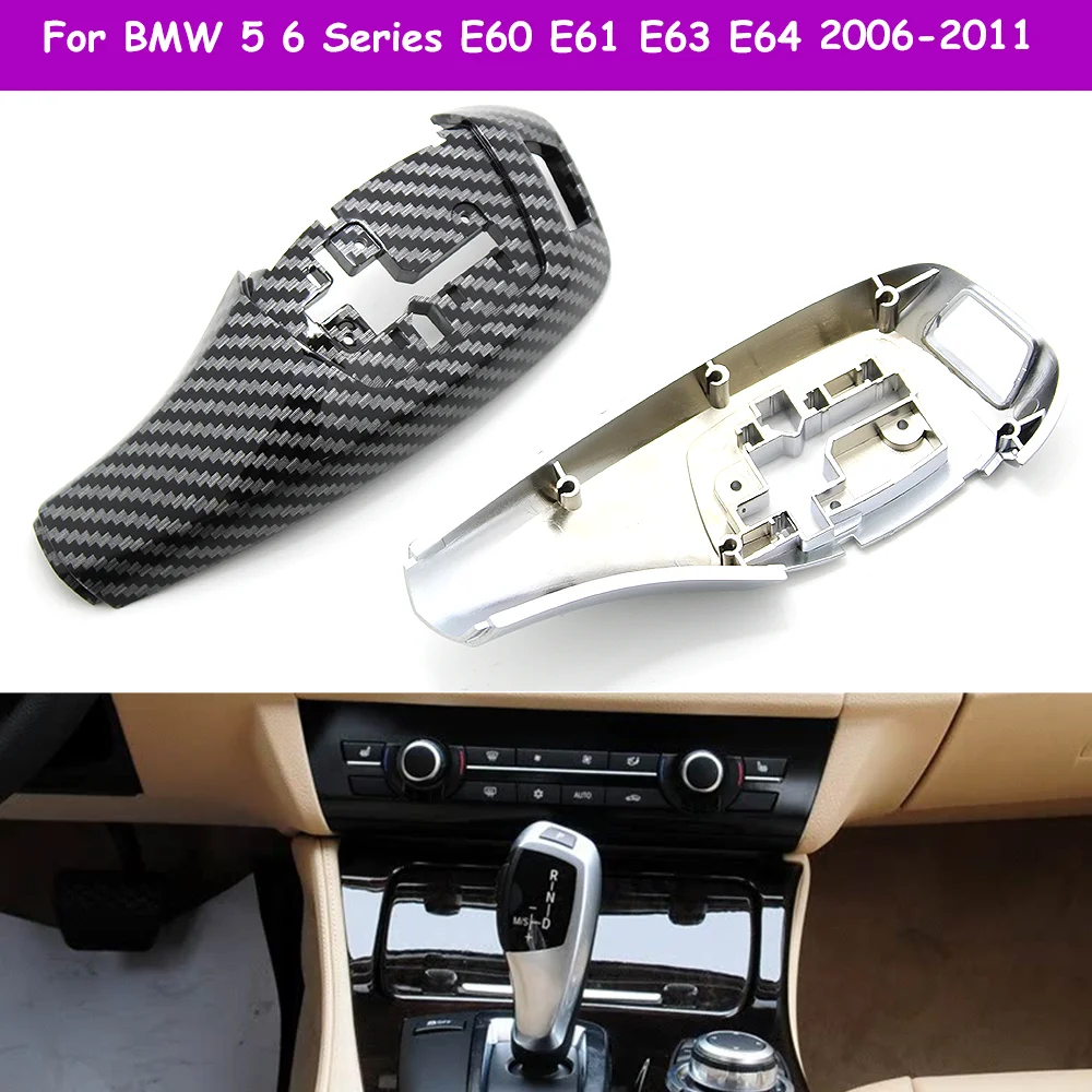 LHD E60 E61 E63 E64 Car Automatic Gear Shift Knob Selector Switch Cover ...