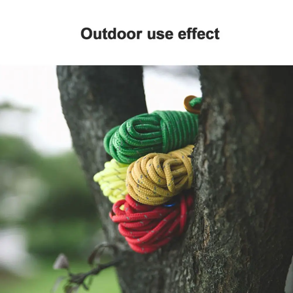 4Pcs/set Reflective Paracord Camping Equipment 4m Luminous Tourist Tent ...