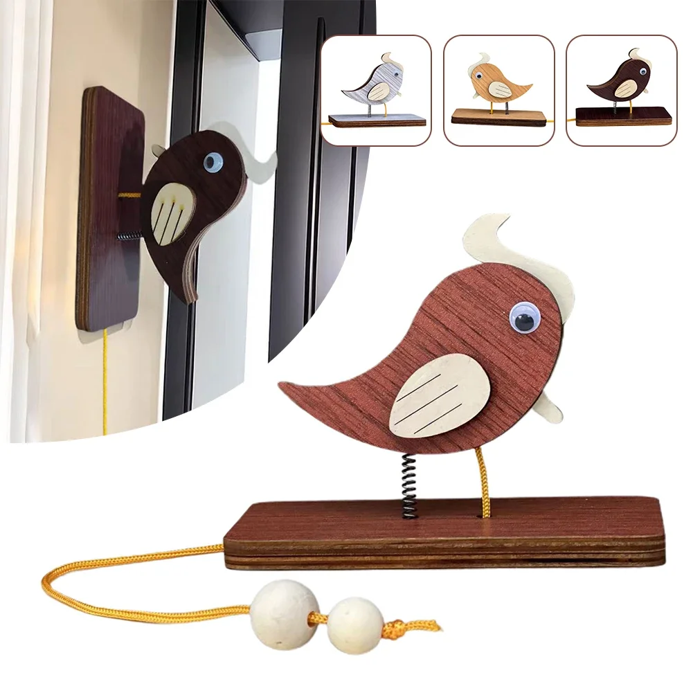 Woodpecker DoorBell Wooden Handmade Creative Door Bell Homestay Room ...