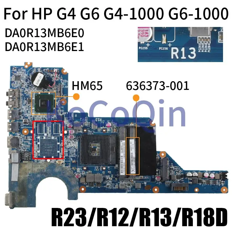 HSTNN-Q72C-DA0R13MB6E0-For-HP-Pavilion-G4-1000-G6-Notebook-Mainboard ...