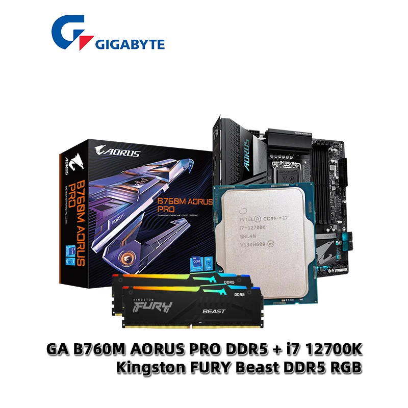 Intel-i7-12700K-CPU-GA-B760M-AORUS-PRO-DDR5-Motherboard-Kingston-FURY ...