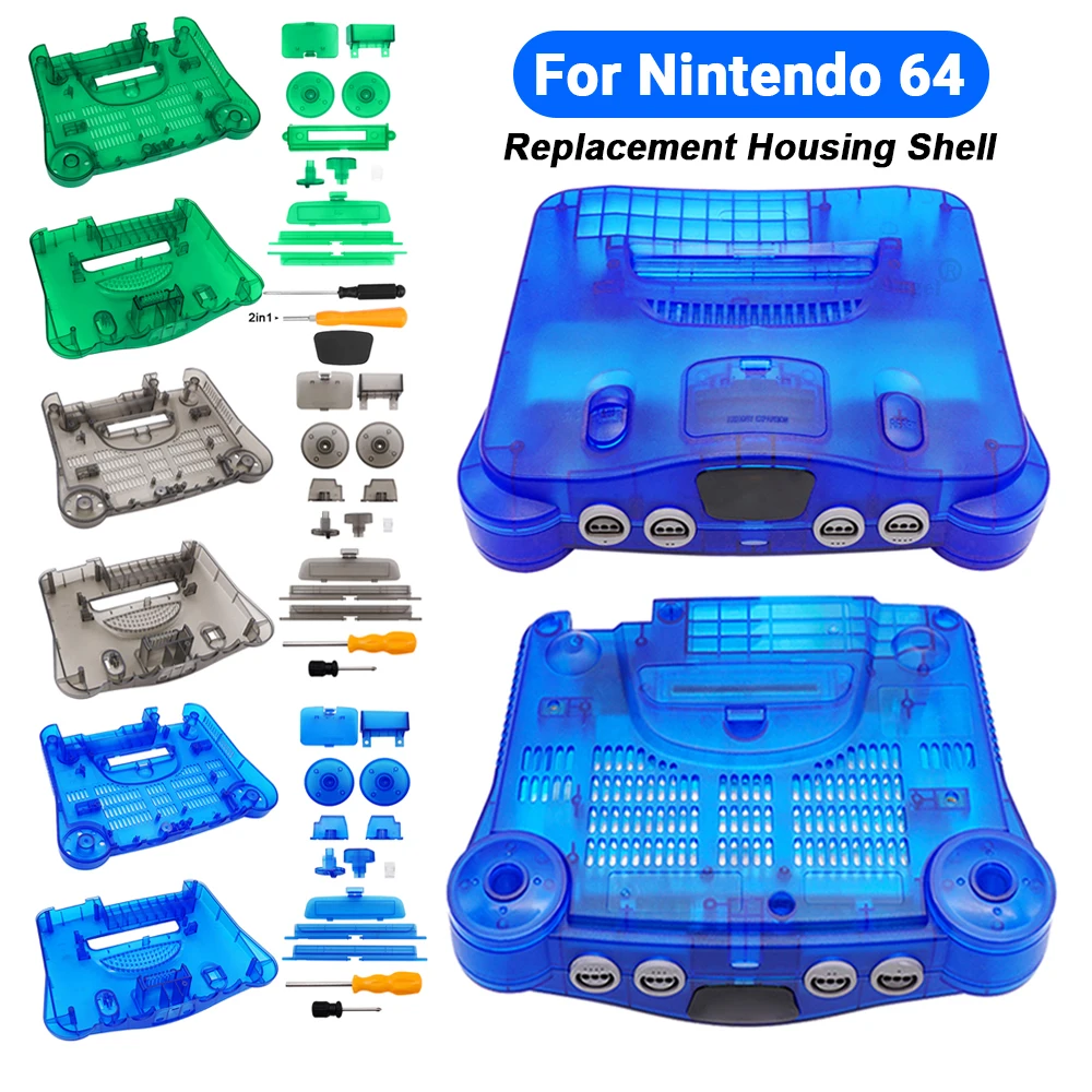 Video Game Console Housing Shell | Replacement Covers N64 | Translucent ...
