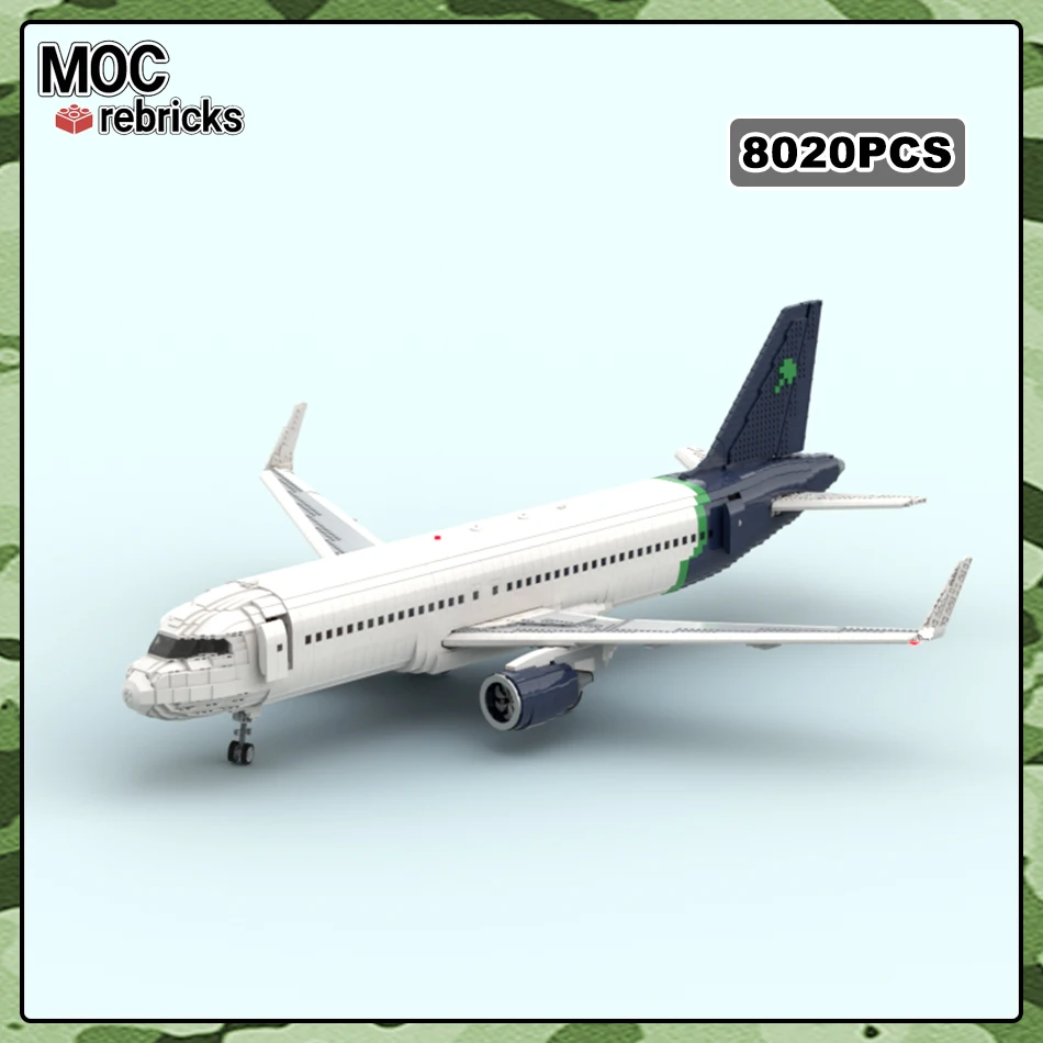 Creative MOC Building Block A320 Jet Airliner Aviation Plane Large ...