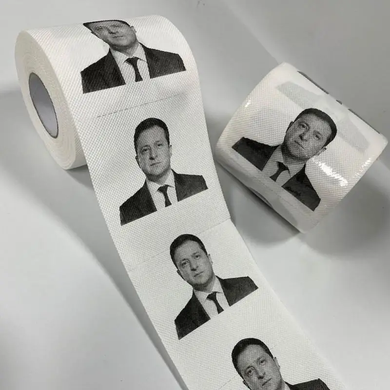 Creative Ukraine President Zelensky Printed Toilet Paper Rolls Putin ...