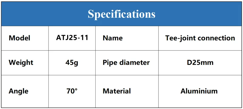 DIY D25 ~ 25mm D25 D25 Drone Tee Joint Connection Metal Aluminum Joint ...