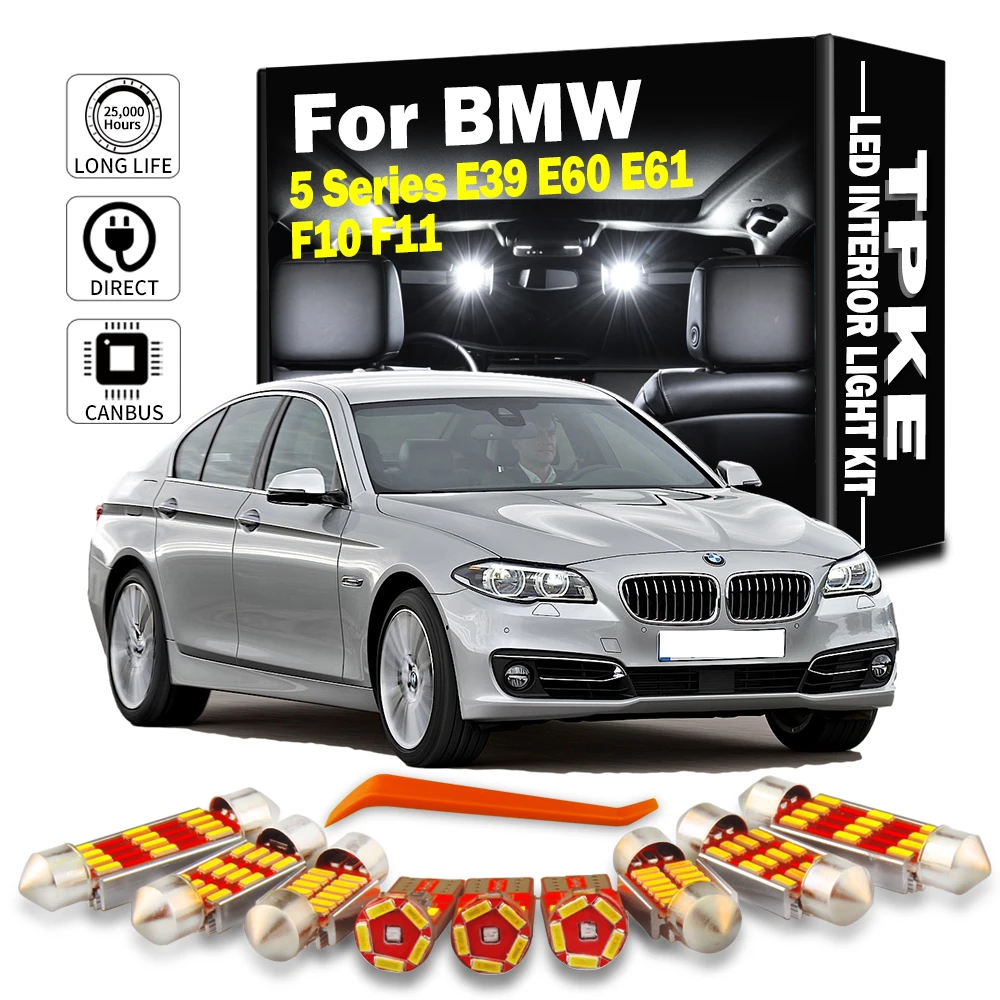 Tpke Canbus For Bmw 5 Series E39 E60 E61 F10 F11 1996-2017 Led Lamp Interior Map Dome Trunk ...