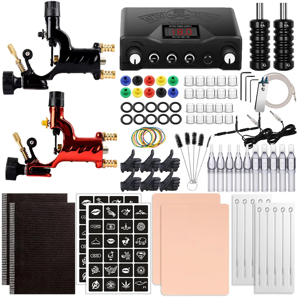 Complete-Rotary-Tattoo-Machine-Kit-Professional-Tattoo-Rotary-Gun-Set ...