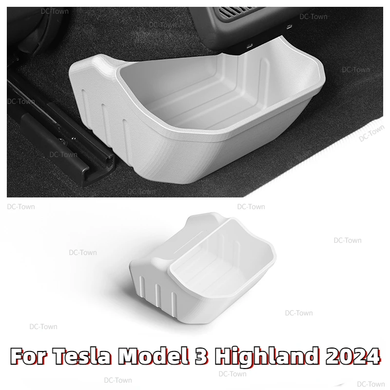 For-Tesla-2024-New-Model-3-Highland-Rear-Middle-Storage-Box-Silicone ...