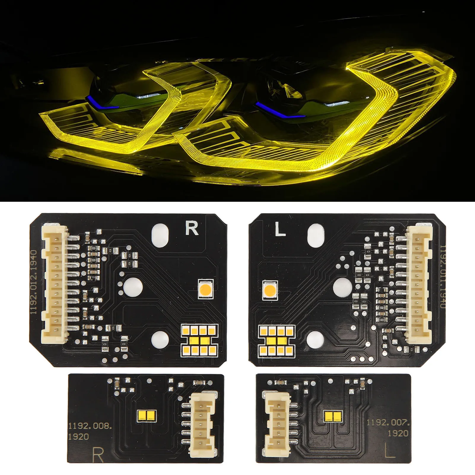 Yellow-DRL-LED-Modules-Board-Set-Daytime-Running-Light-LED-Module-for ...