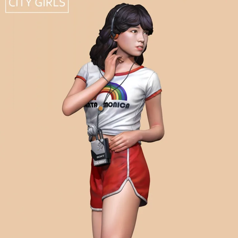 Arika-1980S-Roller-Skating-Girl-1-24-Scale-Resin-Figure-Model-Kit-Hobby ...