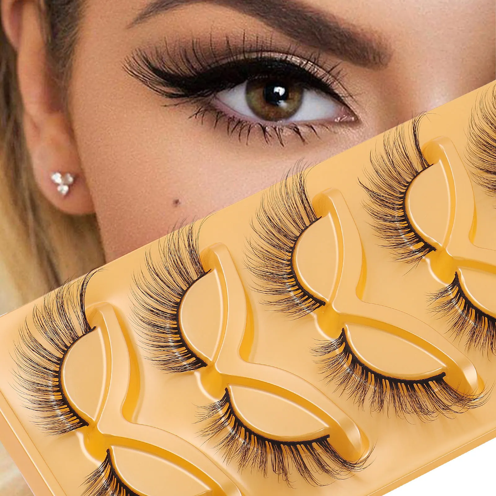 Fox-Eyelashes-Individual-Lash-Clusters-3D-Angel-Wing-Lashes-Eye-Lift ...