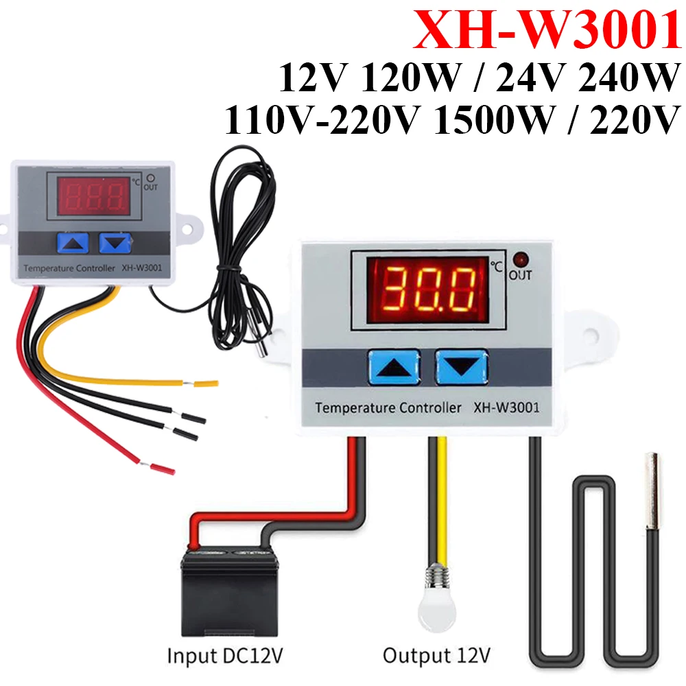 XH-W3001-Digital-Temperature-Controller-12V-24V-110-220V-220V-Cooling ...