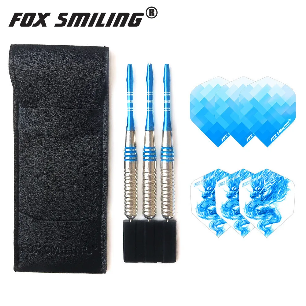3pcs 24g Fox Smiling Steel Tip Darts With Aluminum Shaft Blue And Pink ...