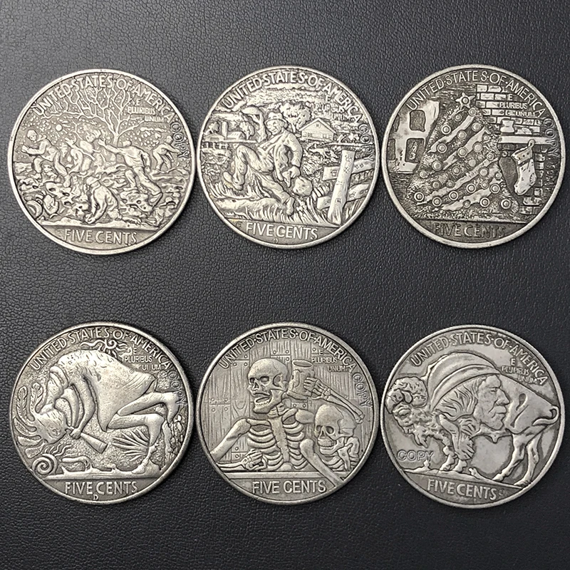 US-Wanderer-Skeleton-Commemorative-Medal-Coin-Antique-Collection-Dollar ...