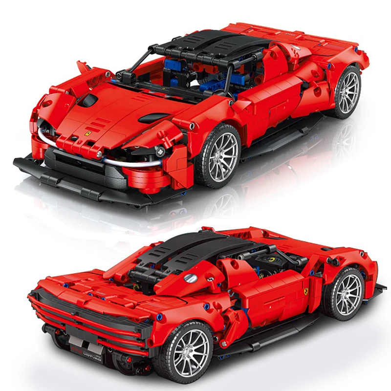 1-14-Technical-Car-Bricks-Ferraried-Daytona-SP3-Construction-Toys-for ...