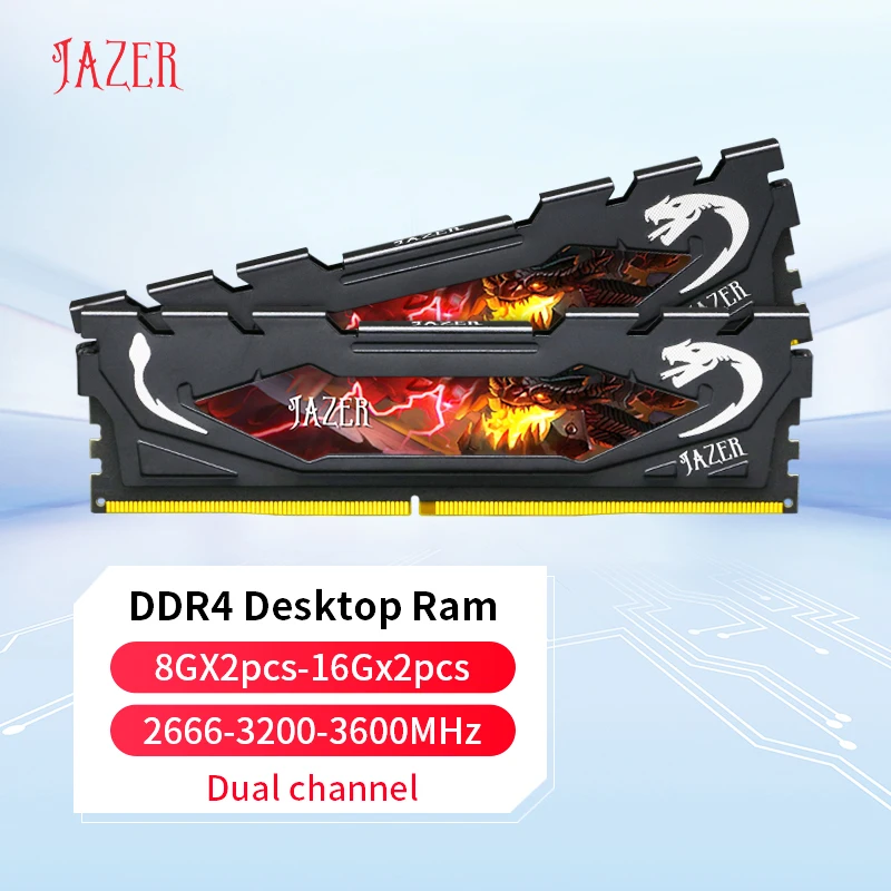 JAZER-Memoria-Ram-DDR4-8GB-16GB-32GB-2666MHz-3200MHz-3600MHz-8GBX2 ...