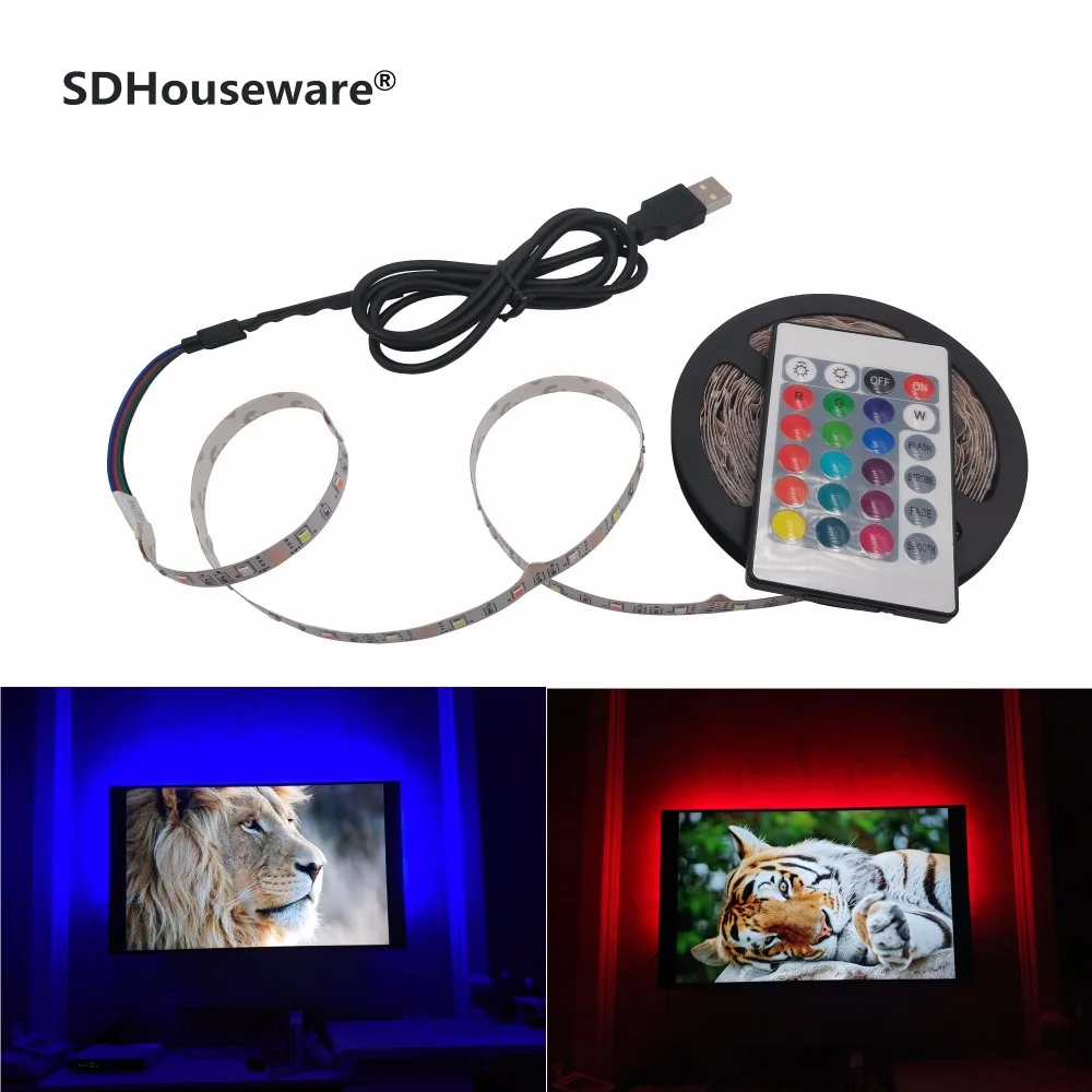 Usb Led Strip Lamp 2835smd Dc5v Flexible Led Light Tape Ribbon 1m 2m 3m ...