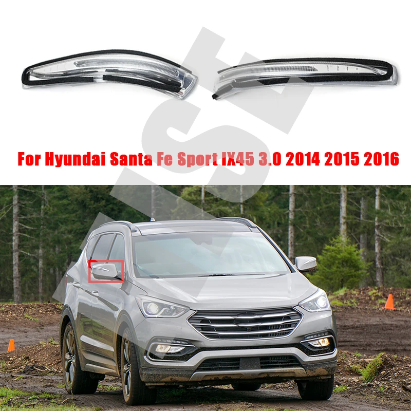 For Hyundai Santa Fe Sport IX45 3.0 2014 2015 2016 Car Side Rearview ...