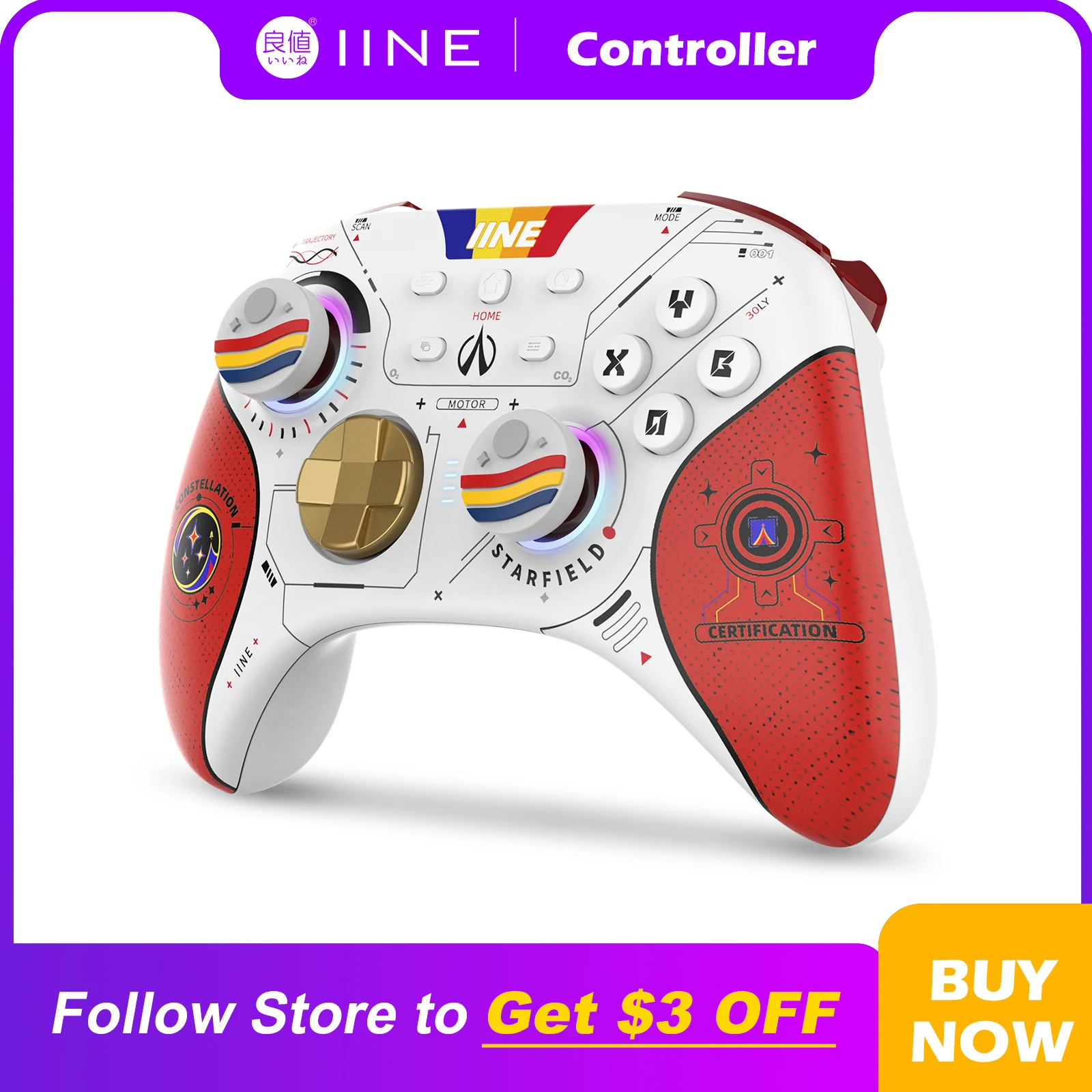 Inine-Star-Field-PC-Hall-Effect-Controller-NFC-Amiibo-Joystick-Receptor ...
