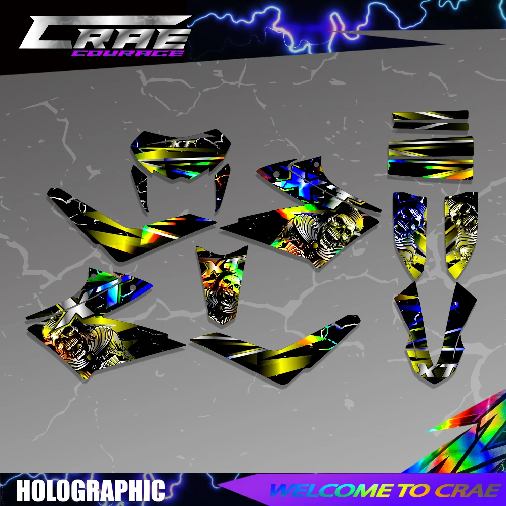 Motorcycle Background Graphics & Decal Sticker Kits For Yamaha XT660X ...