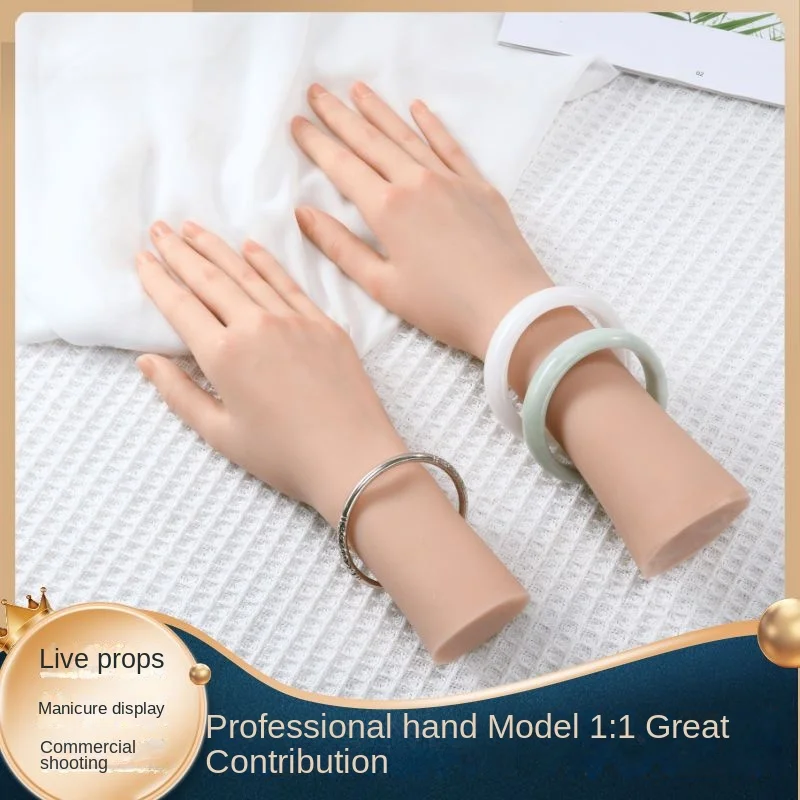 Silicone-Hand-Model-Jade-Bracelet-Jewelry-Display-Stand-Live-Props ...