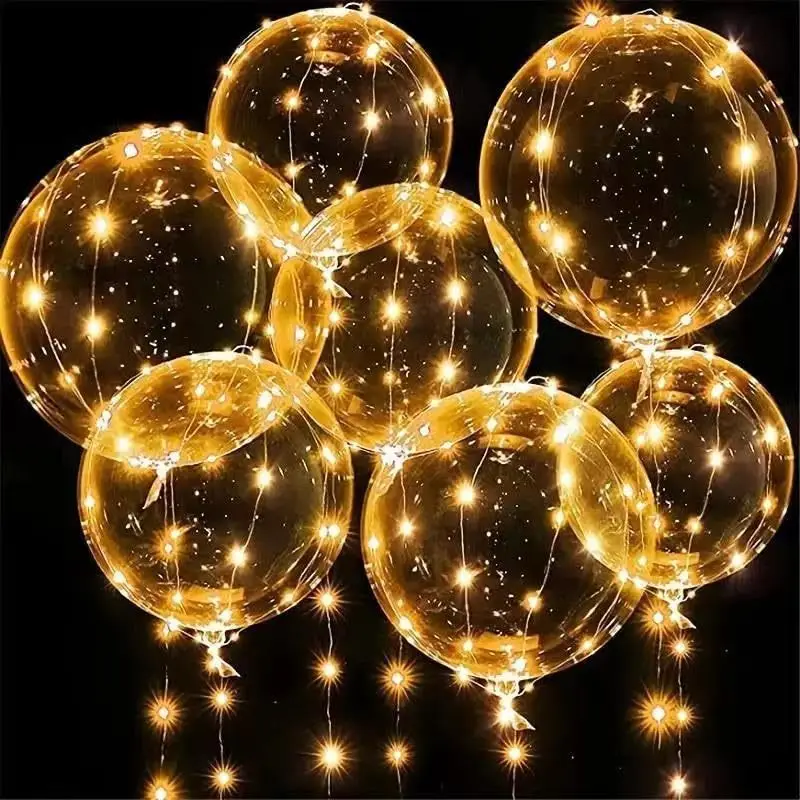 LED-Glowing-Wave-Balloons-Transparent-Light-String-Balloons-Holiday ...