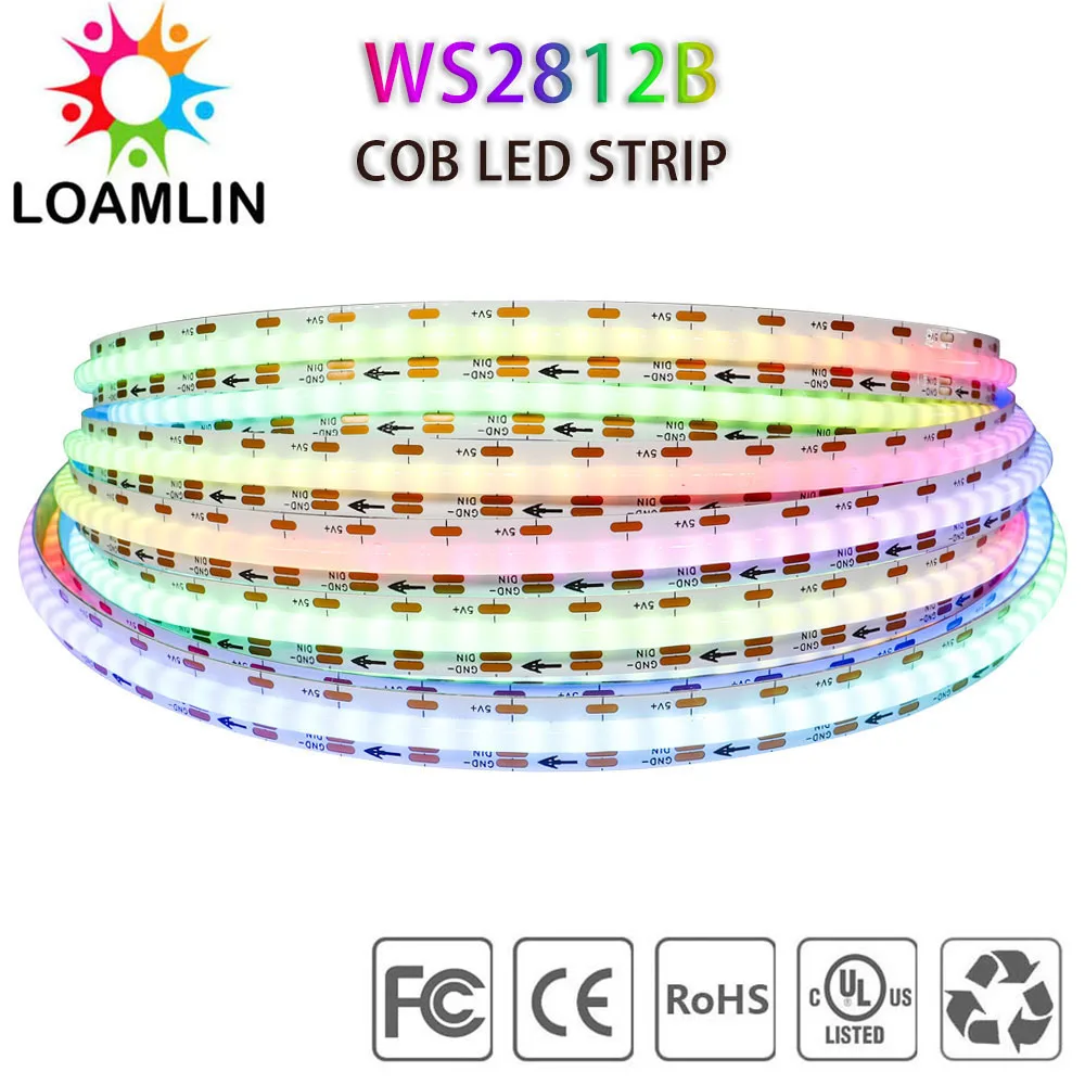 DC5V-WS2812B-RGBIC-COB-LED-Strip-WS2812-High-Density-Individually ...
