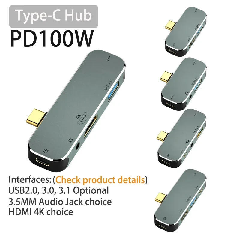 Powered Type C to USB TypeC to 3.5MM Jack USBC PD Type-C to HDMI ...
