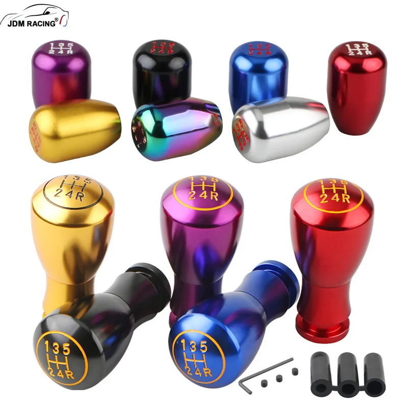 Aluminum Shifter Knob Weighted 5 Speed Ball Shape Car Gear Shift knobs ...