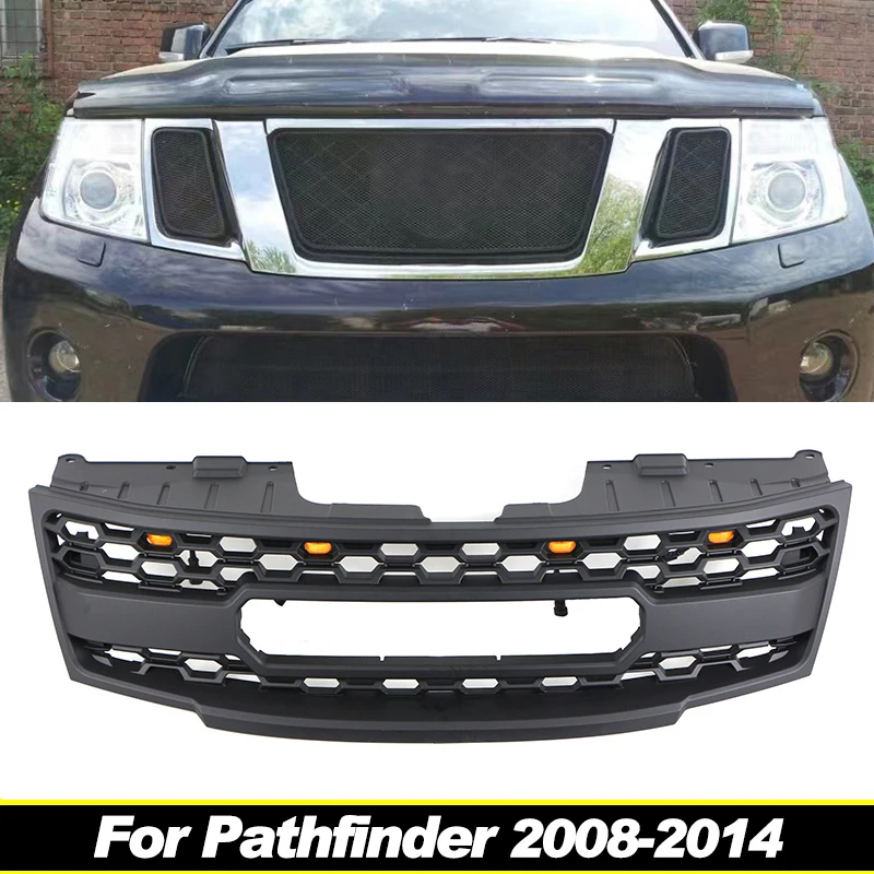 Front-bumper-grill-modification-with-LED-light-grille-accessories-For ...