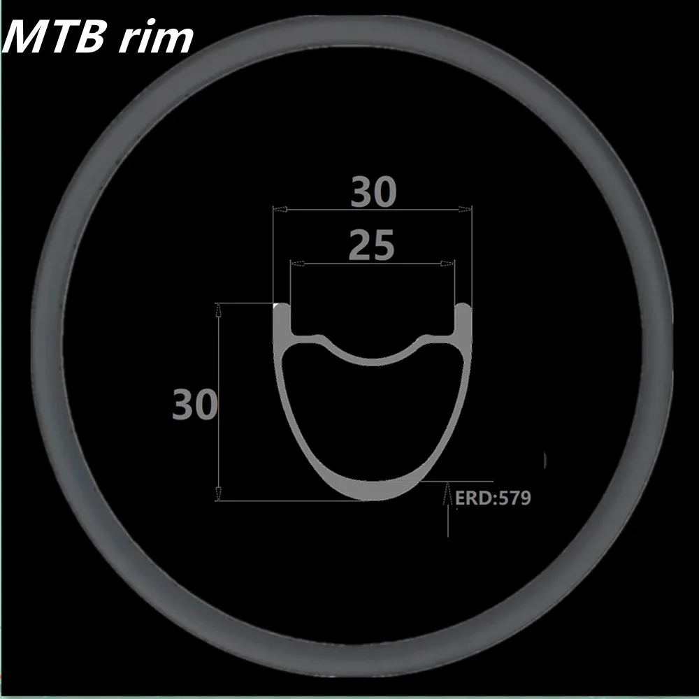 Cerchio-MTB-30-36-cerchio-per-bicicletta-asimmetrico-UD-opaco-28-32 ...
