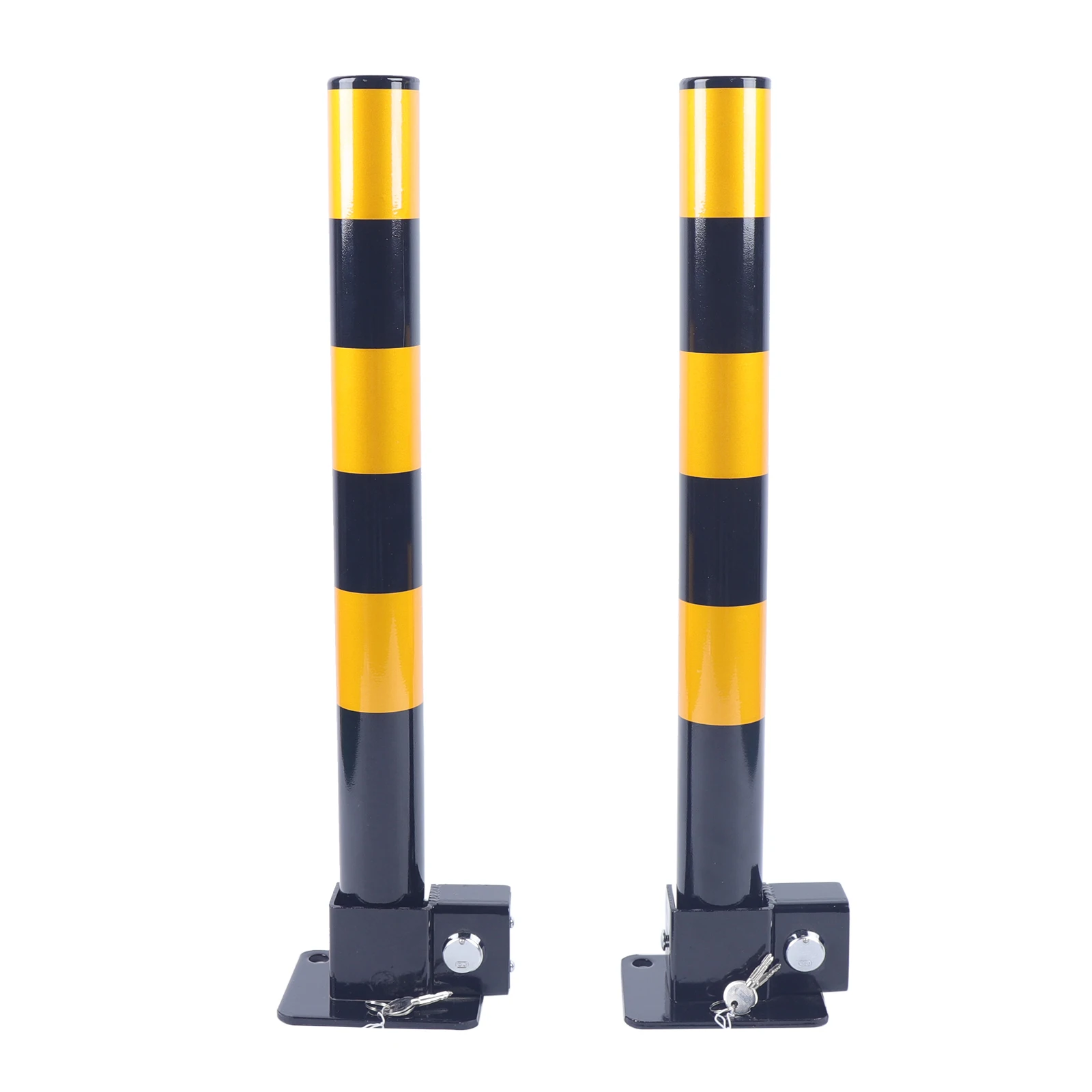 2PCS Parking Obstacle Pile, Parking Post with 6 Keys, Parking Piles for ...