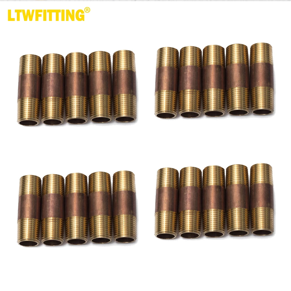 LTWFITTING-Brass-Pipe-2-1-2-Long-Nipple-Fitting-1-2-Male-NPT-Air-Water ...