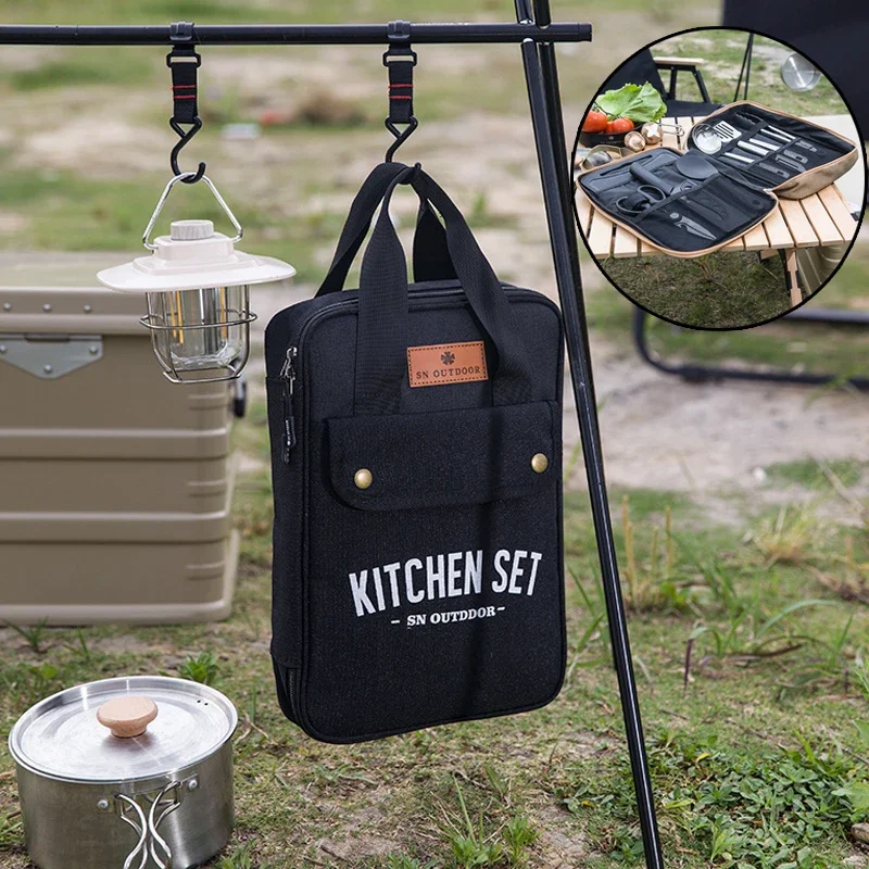 Outdoor-camping-kitchenware-portable-bag-cookware-storage-bag-tableware ...