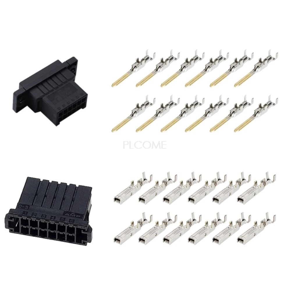 AMP-D-3-12-pins-12P-Connector-178803-6-178289-6-Housing-Male-Female ...