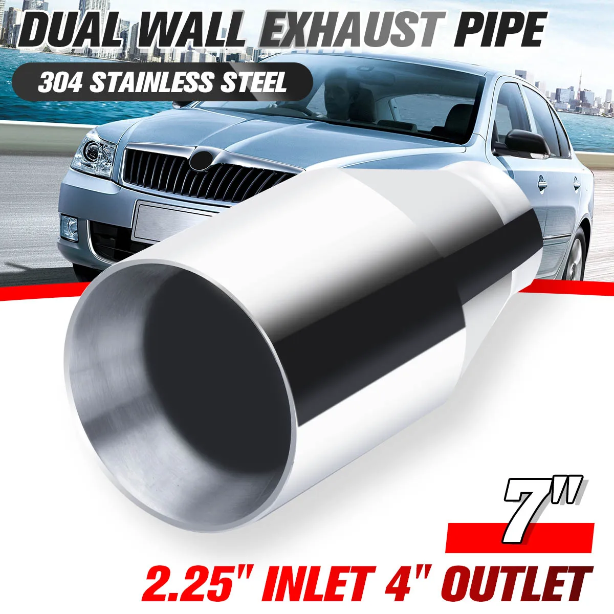 2-25-Inlet-4-Outlet-7-Dual-Wall-Stainless-Steel-Exhaust-Pipe-Muffler ...