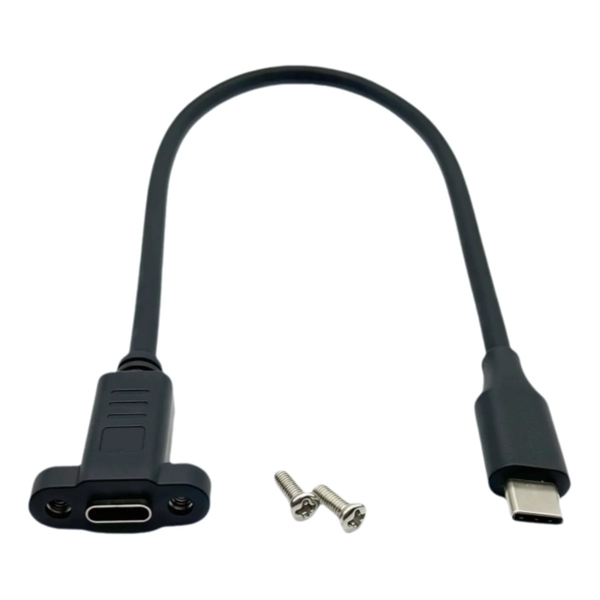 USB3.1 Type C With Panel Mount Screw Extension Cable Cord Video ...
